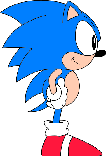 Classic Sonic Sideview - Sonic Side View - (363x532) Png Clipart Download