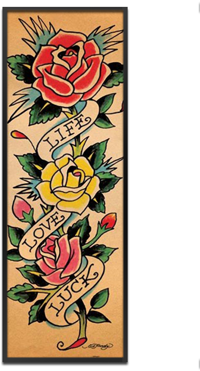 Ed Hardy Posters - Ed Hardy Style Tattoo - (537x792) Png Clipart Download