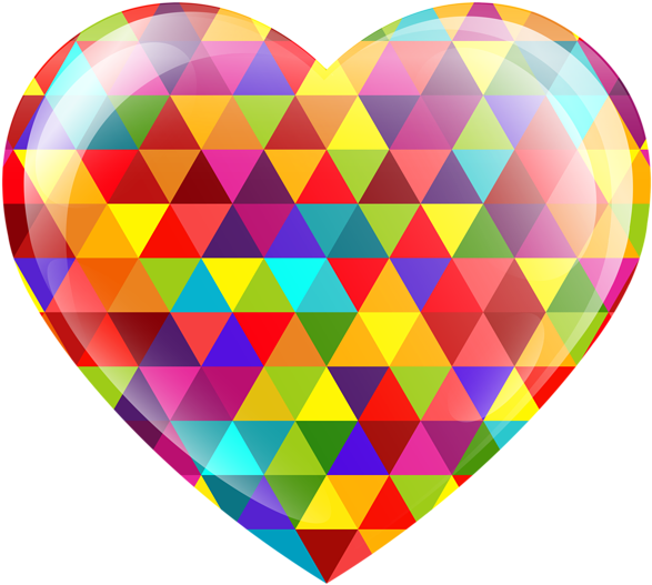 Multicolor Heart Png Clip Art Image - Triangle - (600x538) Png Clipart ...