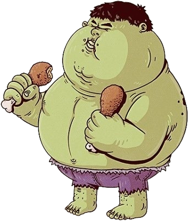 Hulk Batman Spider-man Superhero Cartoon - Fat Hulk - (787x787) Png ...