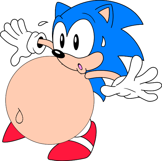 Fat Sonic Lost His Balance By Monguin - Fat Sonic - (548x546) Png ...
