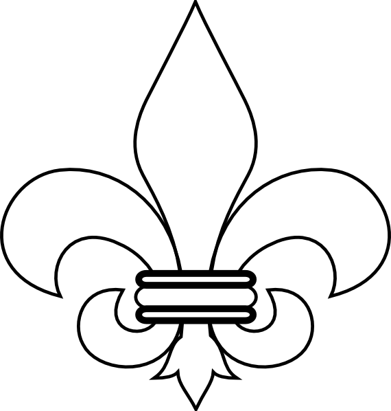 Fleur De Lis Clipart - Fleur De Lis Outline - (570x598) Png Clipart ...