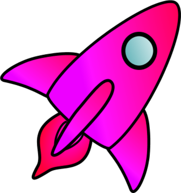 Pink Clipart Rocket - Pink Rocket Clip Art - (600x640) Png Clipart Download