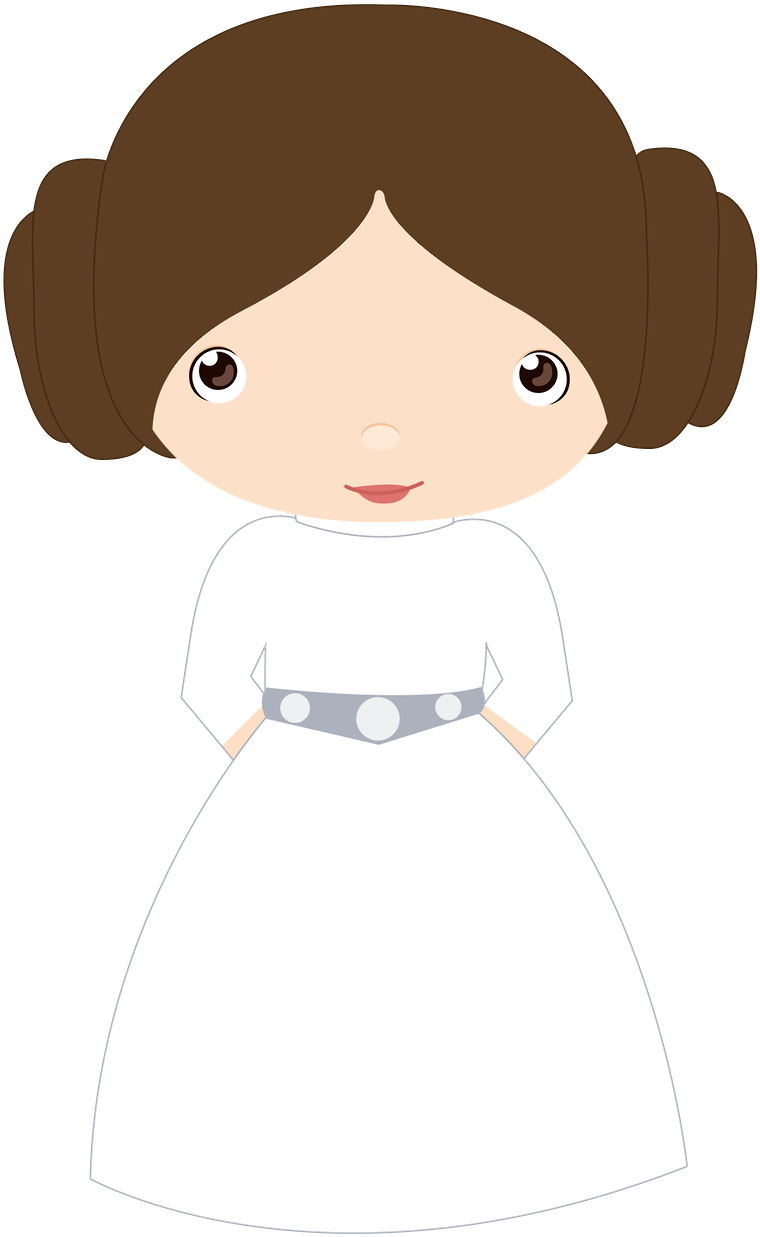Star Wars - Minus - Cute Princess Leia Png - (1724x2486) Png Clipart ...