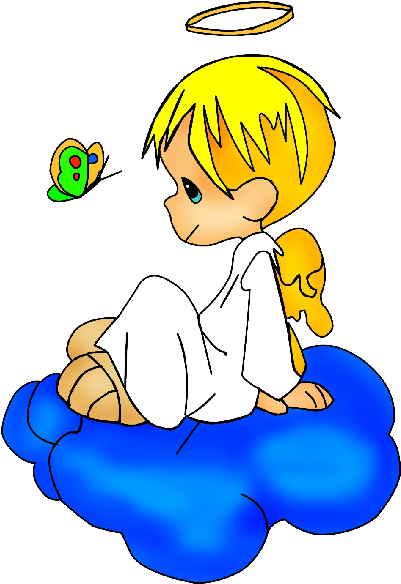 Cute Cartoon Baby Boy Angels Clipart - Angel Boy Cartoon Png - (600x600) Png Clipart Download