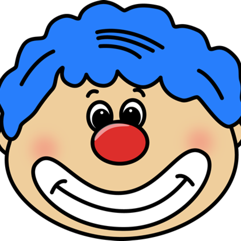 Face Clipart Circus Clown Face Clip Art Circus Clown - Smiley Face With ...