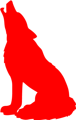 Red Wolf Icon Free Red - Wolf Silhouette - (512x512) Png Clipart Download