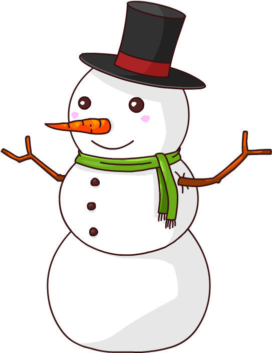 Cartoon Snowman No Background - (637x835) Png Clipart Download