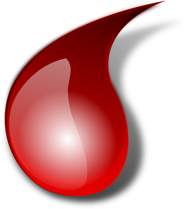 Tear Png Image - Red Drop Png - (664x720) Png Clipart Download