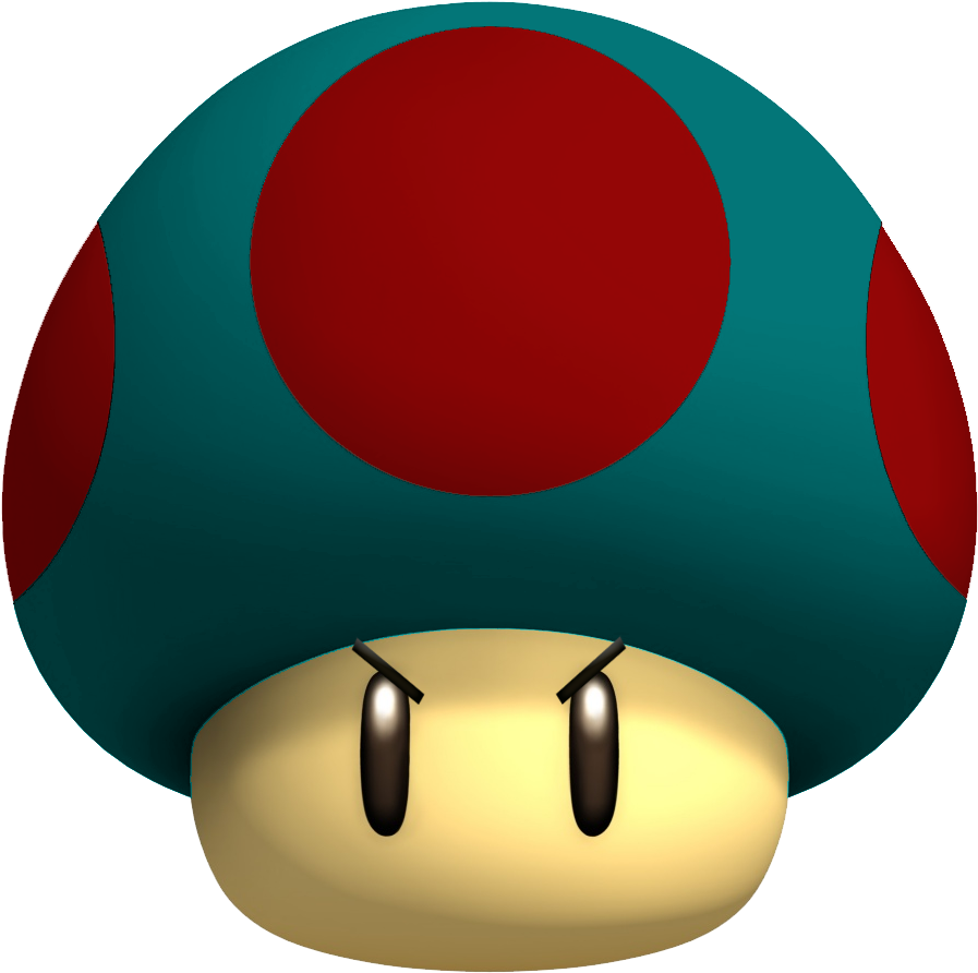 1 - Mario Mushroom Heart - (1024x1024) Png Clipart Download