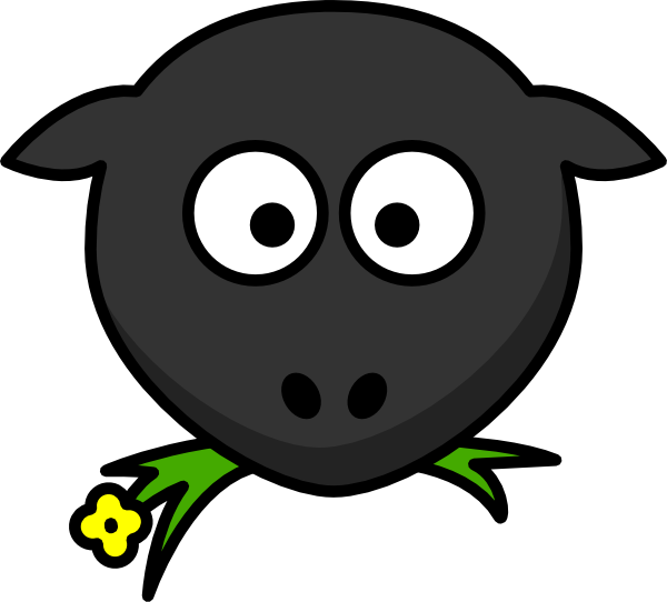 Clker Clipart Sheep Head Clip Art At Clker Vector Clip - Black Sheep ...
