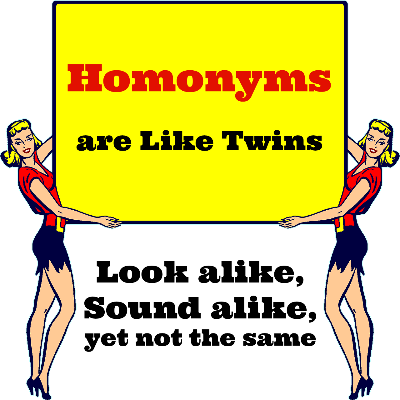 English Grammar - Difference Between Homophones And Homonyms ...