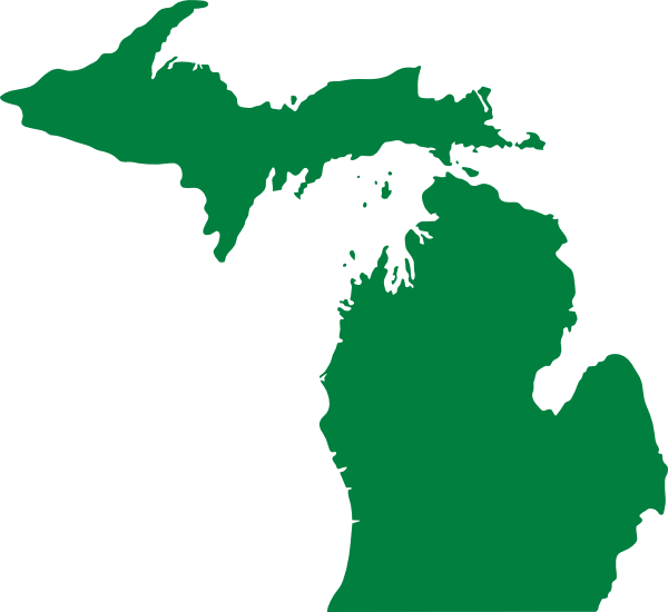 Michigan Mitten - (600x550) Png Clipart Download