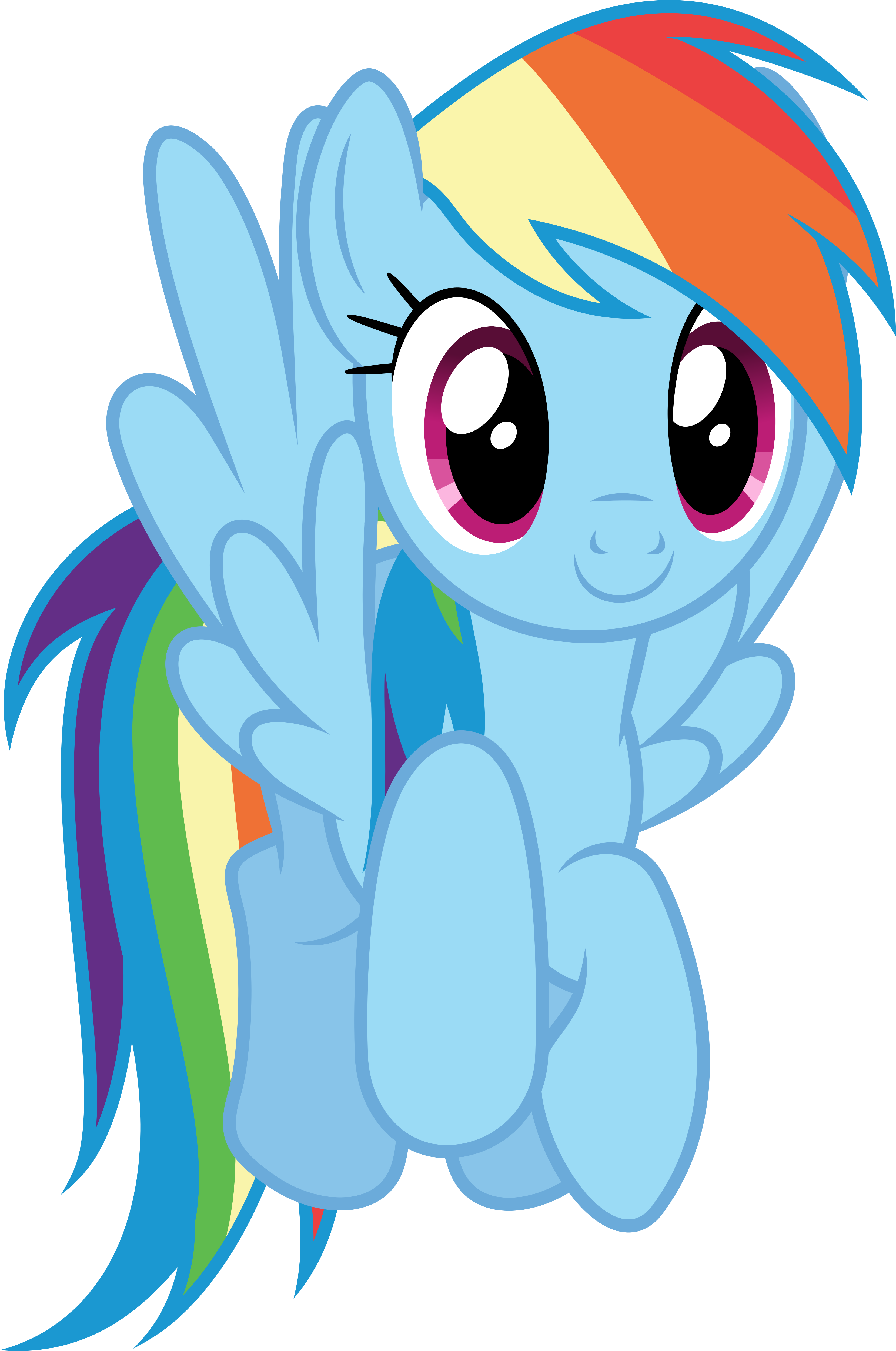 Paper Crafts - Rainbow Dash - (3316x5000) Png Clipart Download