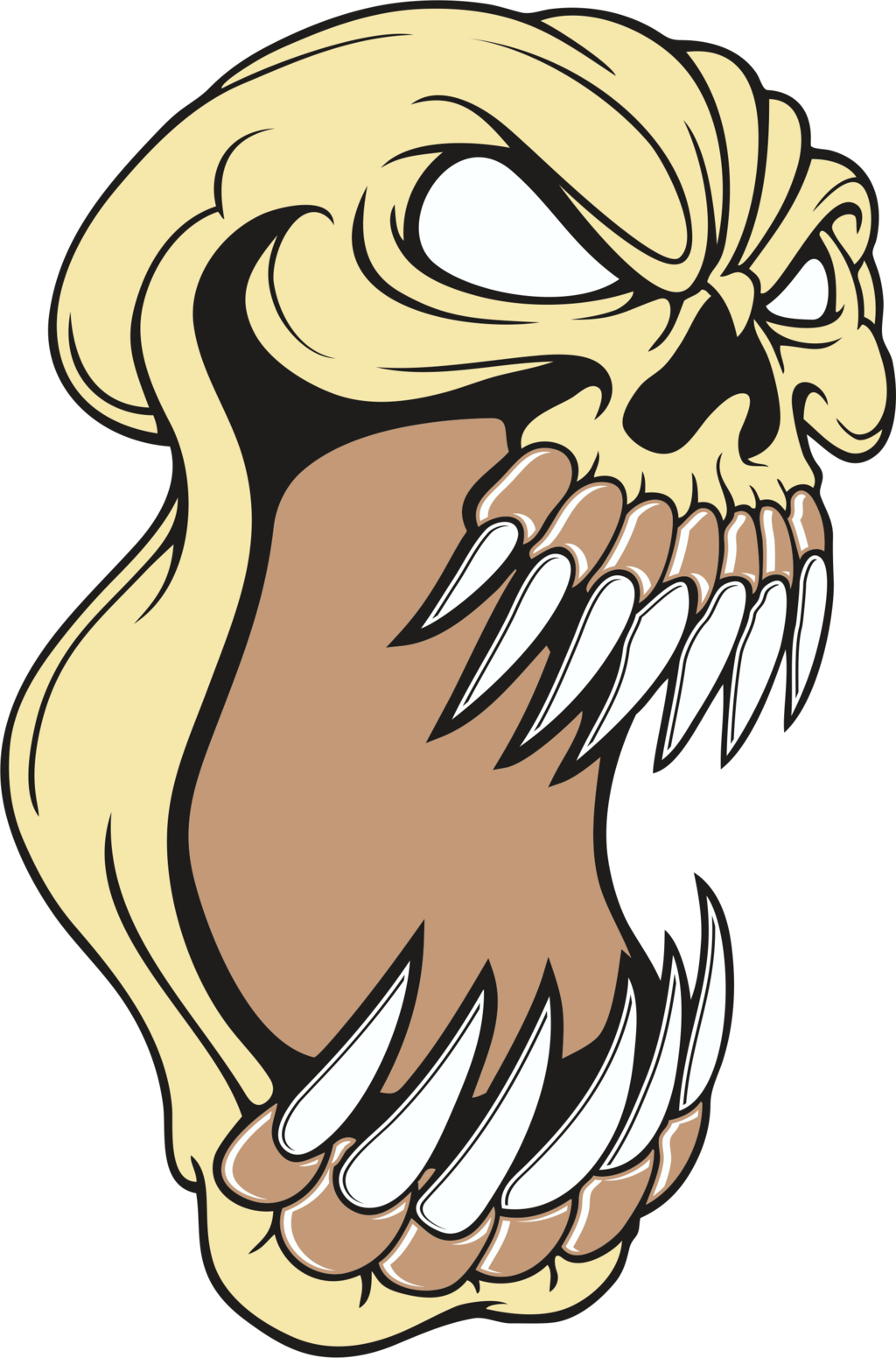 Skull Big Teeth Color Decal Stickers - Skull Big Teeth Color Decal ...