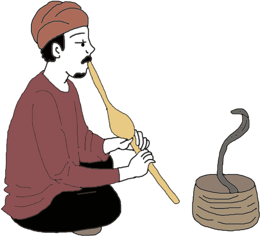 India Cartoon Snake Charmer - (600x600) Png Clipart Download