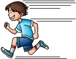 Smart Exchange - Boy Running Fast - (420x420) Png Clipart Download
