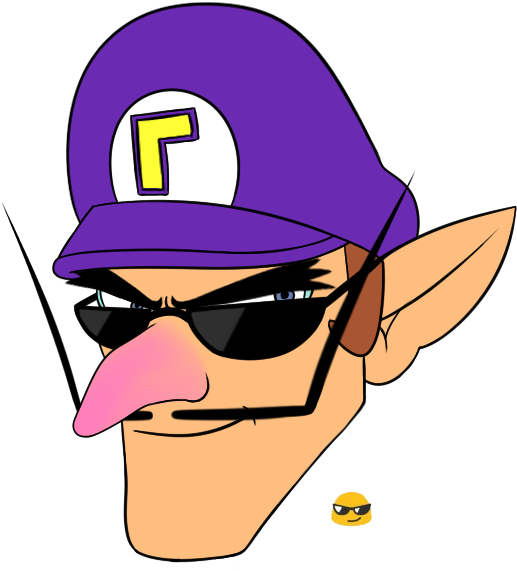 Walu Emoji By Aftontrash - Waluigi Emoji - (560x600) Png Clipart Download