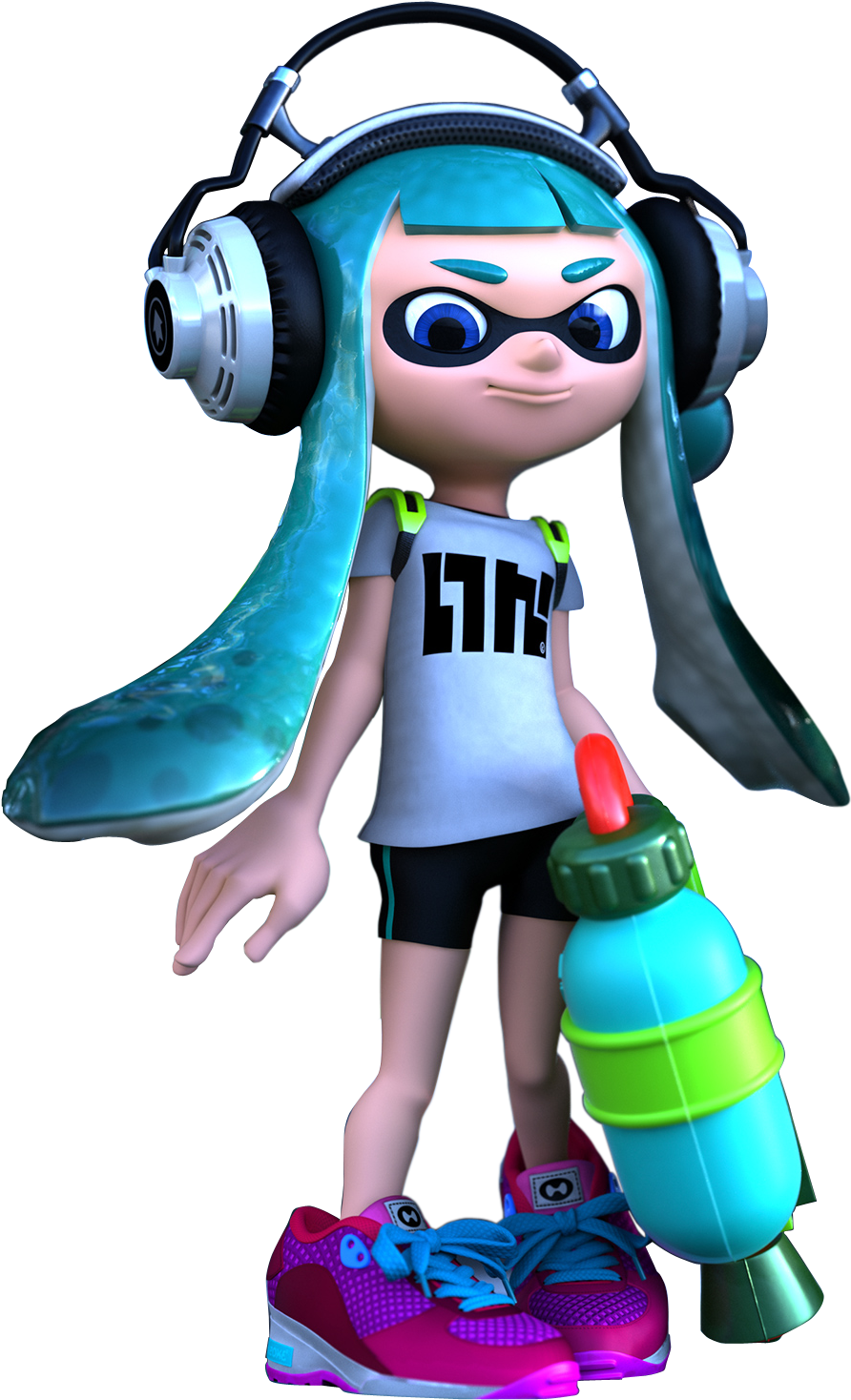 Inkling Girl - Splatoon Inkling Girl Blue - (981x1658) Png Clipart Download