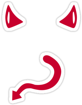 Best Devil Tail Clipart Red Devil Horns Tail Stickers - Devil Horns And ...