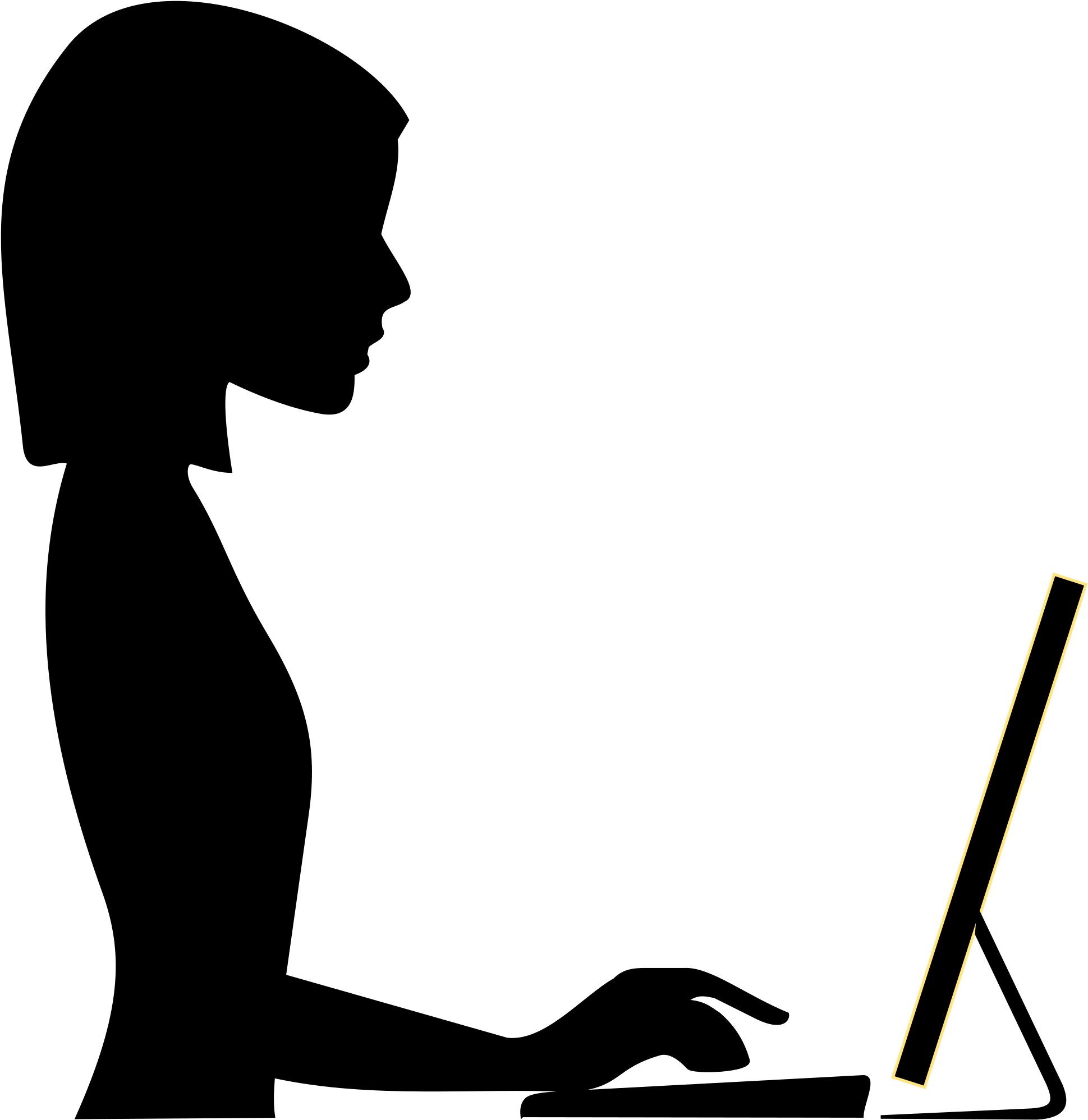 Clipart - Woman Computer Icon - (2288x2400) Png Clipart Download