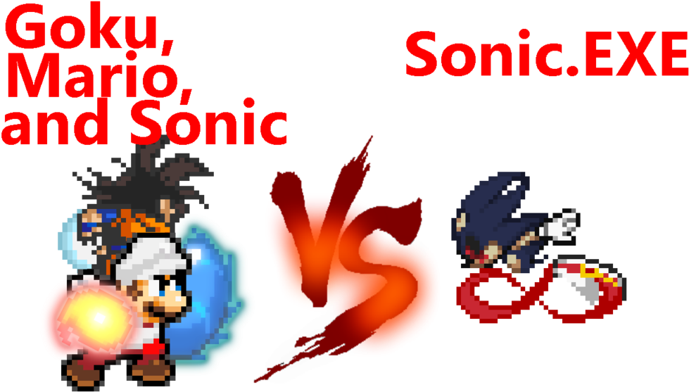 Goku - Mario Vs Sonic Vs Goku - (1024x576) Png Clipart Download
