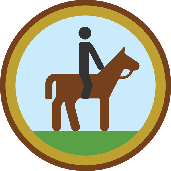 Horse Riding Badge I Learned To Ride Horses Early On - Peace Symbol ...
