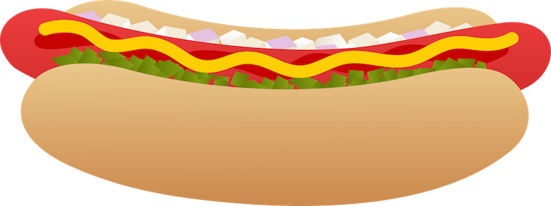 Hot Dog Png Image - Hot Dogs Clip Art - (800x300) Png Clipart Download