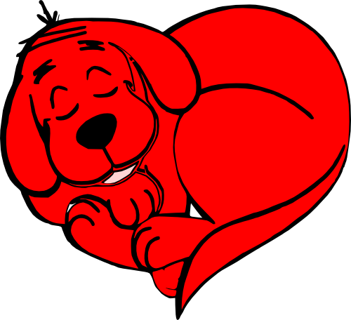 Clifford Clip Art - Clifford The Big Red Dog Heart - (500x456) Png ...