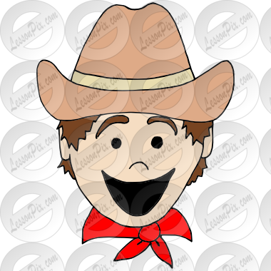 Excited Cowboy Picture - Cartoon - (380x380) Png Clipart Download