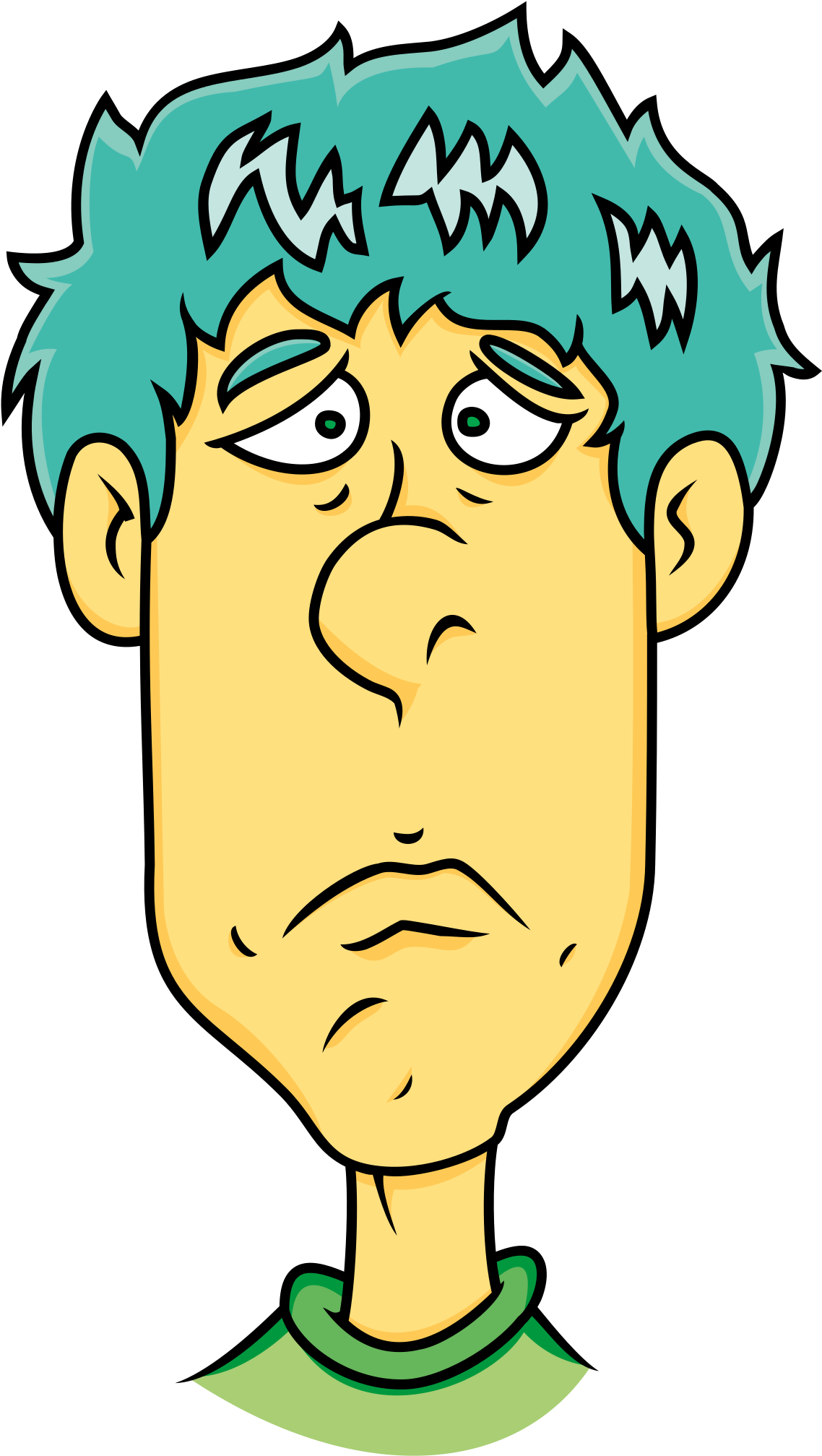 Face Of Sad Man - Sad Man Cartoon - Full Size PNG Clipart Images Download