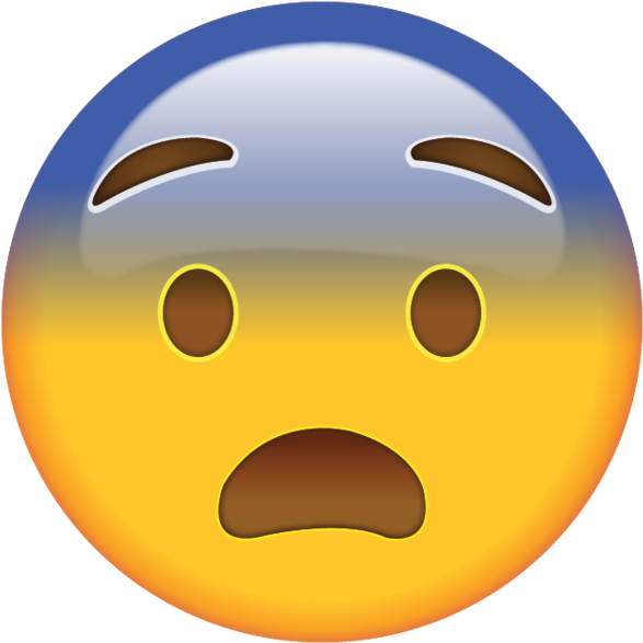 Fearful Face Emoji - Fearful Face Emoji - (600x600) Png Clipart Download