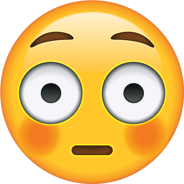Download Flushed Face Emoji Icon - Wide Eyed Blushing Emoji - Full Size ...