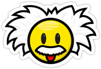 Blue Smiley Face Clipart - Smiley Einstein - (356x342) Png Clipart Download