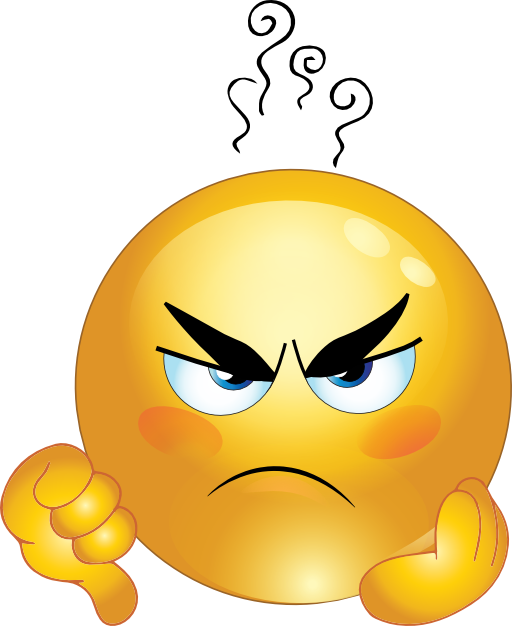 Angry Smiley Emoticon Clipart Royalty Free Public Domain - Grumpy Emoji ...