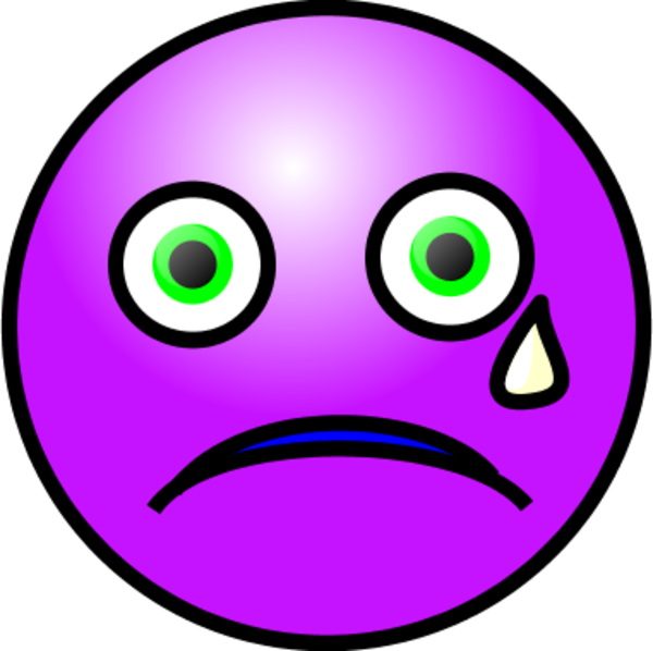 Emoticons Crying Face Vector Clip Art L0qudi Clipart - Purple Crying ...