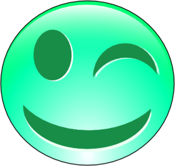 Smiley Face One Eye Closed Vector Clip Art - Animated Winking Smiley ...