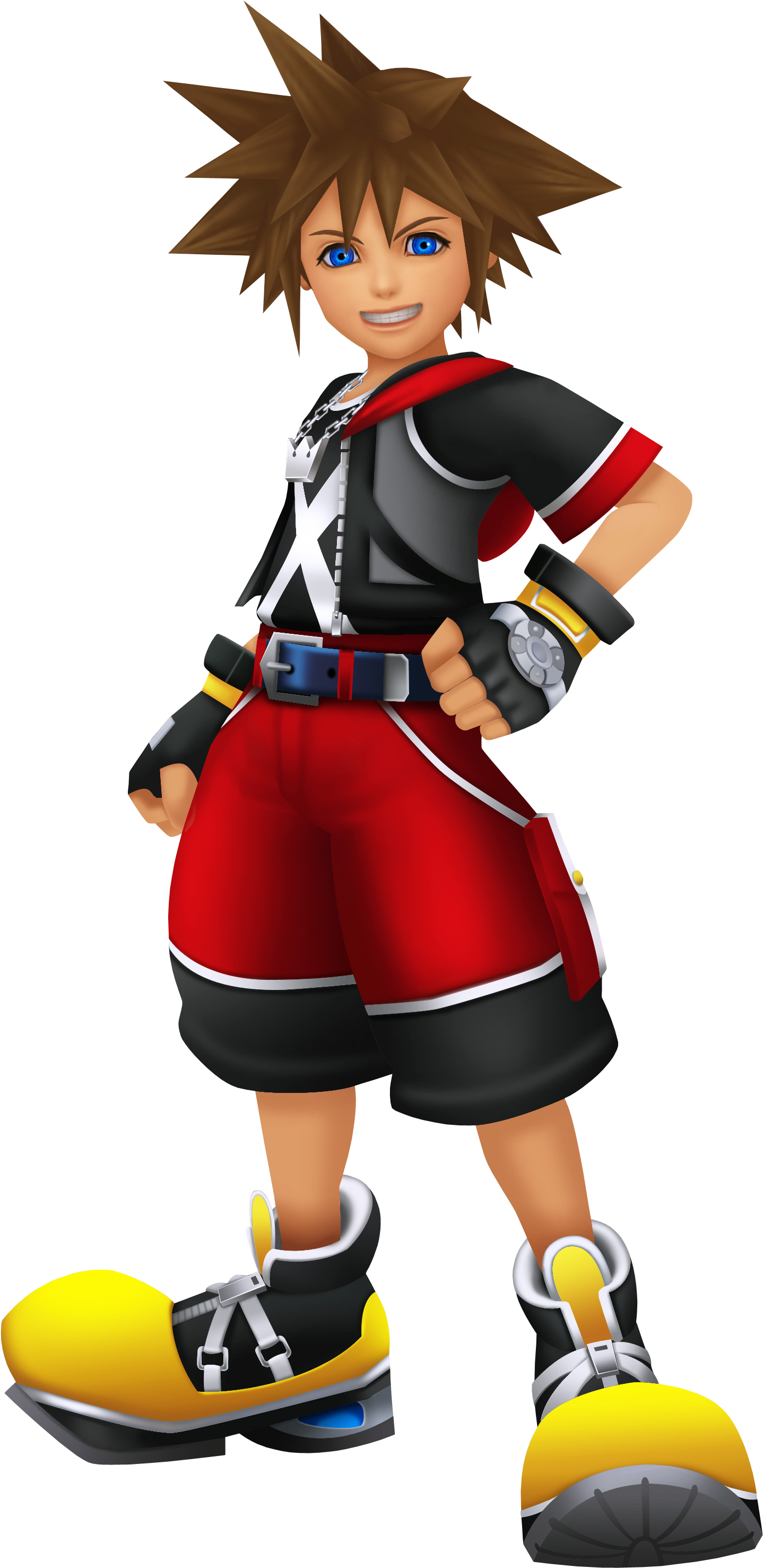 Sora Kingdom Hearts Dream Drop Distance - (1852x3060) Png Clipart Download