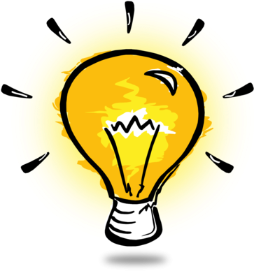 Simple Light Bulb Thinking Clip Art Idea Generation - Light Bulb ...