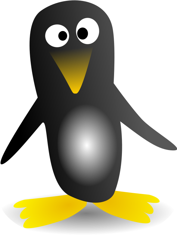 Nicosmos Penguin Linux 66 - Transparent Penguin Cartoon Background ...