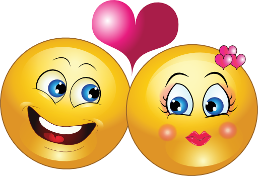 Lovely Couple Smiley Emoticon Clipart - Facebook Emoticon Stickers Kiss ...