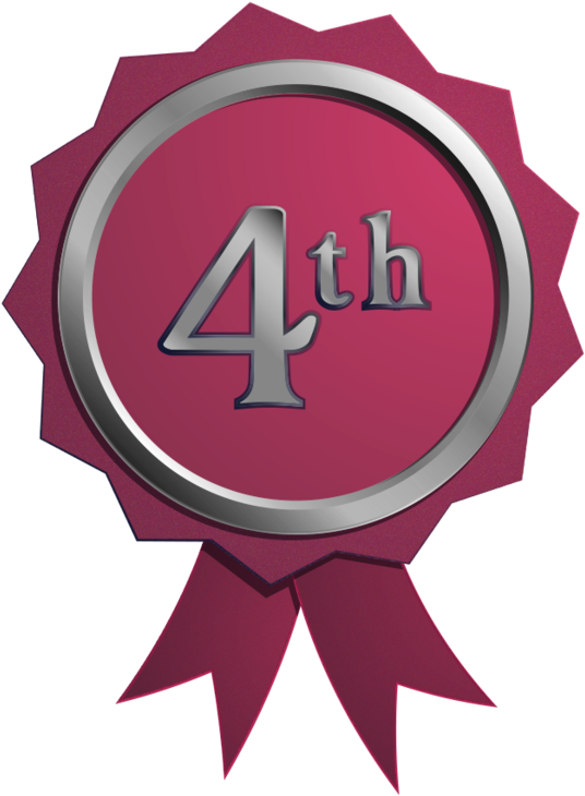 4th Place Clipart - 4th Place Ribbon Png - (600x857) Png Clipart Download