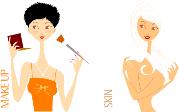 Vector Girl Makeup - Illustration - (840x590) Png Clipart Download