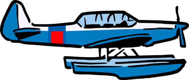 Seaplane Clipart - Water Plane Clip Art - (640x271) Png Clipart Download