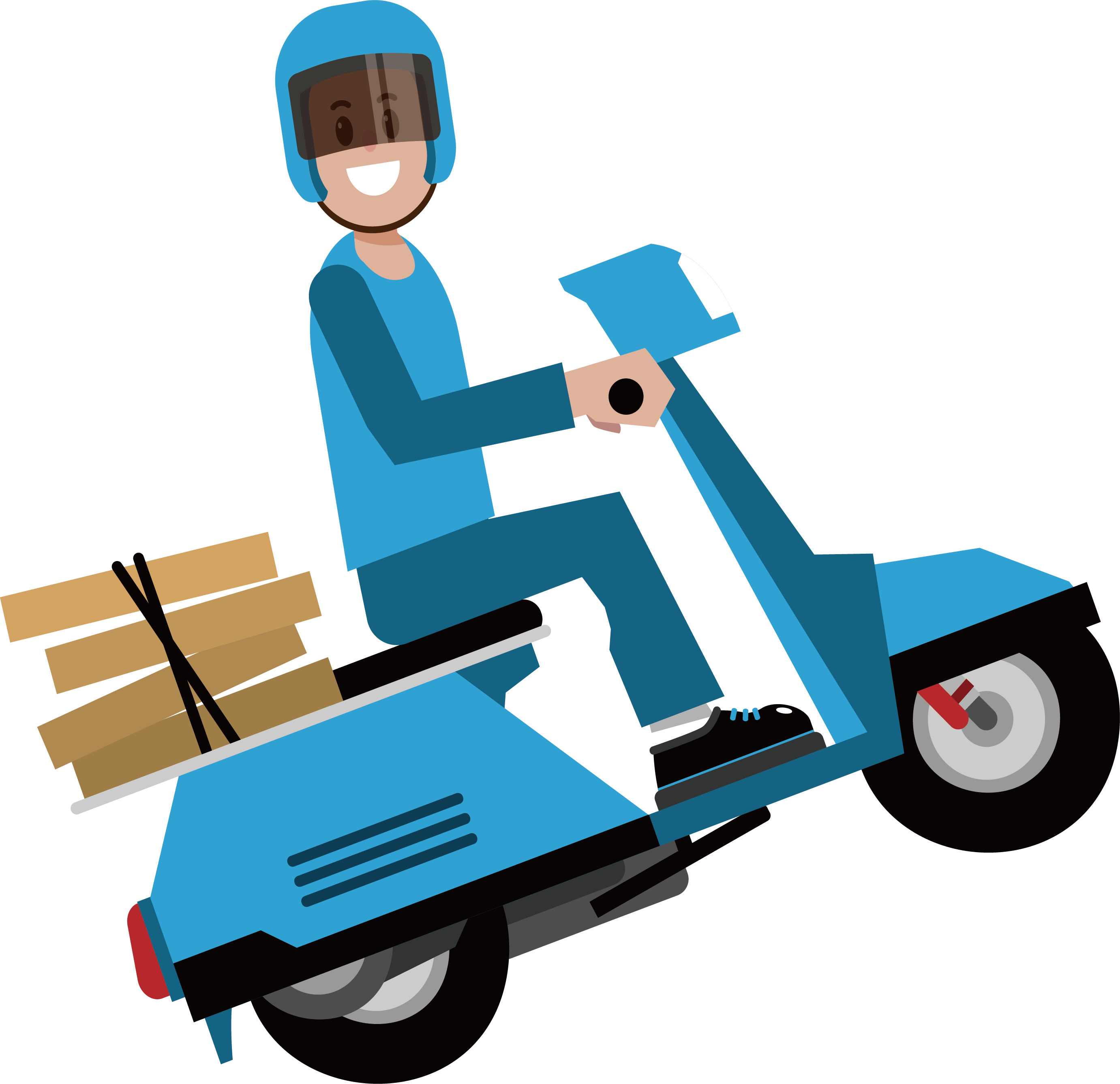 Delivery Motorbike Clipart Images