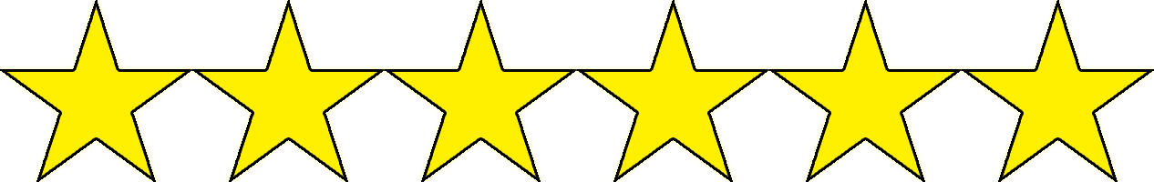 6 Stars - 6 And A Half Stars - (1266x200) Png Clipart Download