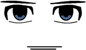 Anime Face,blue Eyes - Roblox - (420x420) Png Clipart Download