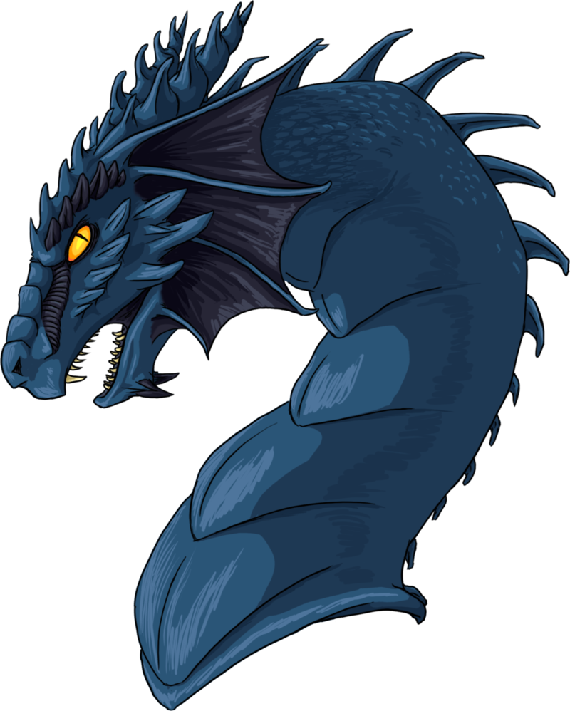 Blue Dragon By Polarliger On Deviantart - Blue Dragon Png - (800x998 ...