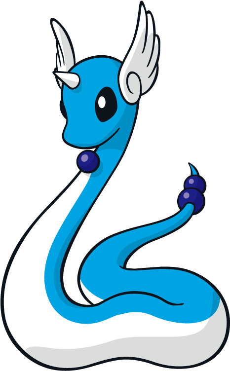 Dragonair Pokemon Character Vector Art - Water Pokemon Dragonair ...