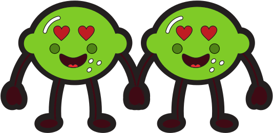 Pair Kawaii Lemon Cartoon Cheerful Character - Friends Cartoons Kawaii ...